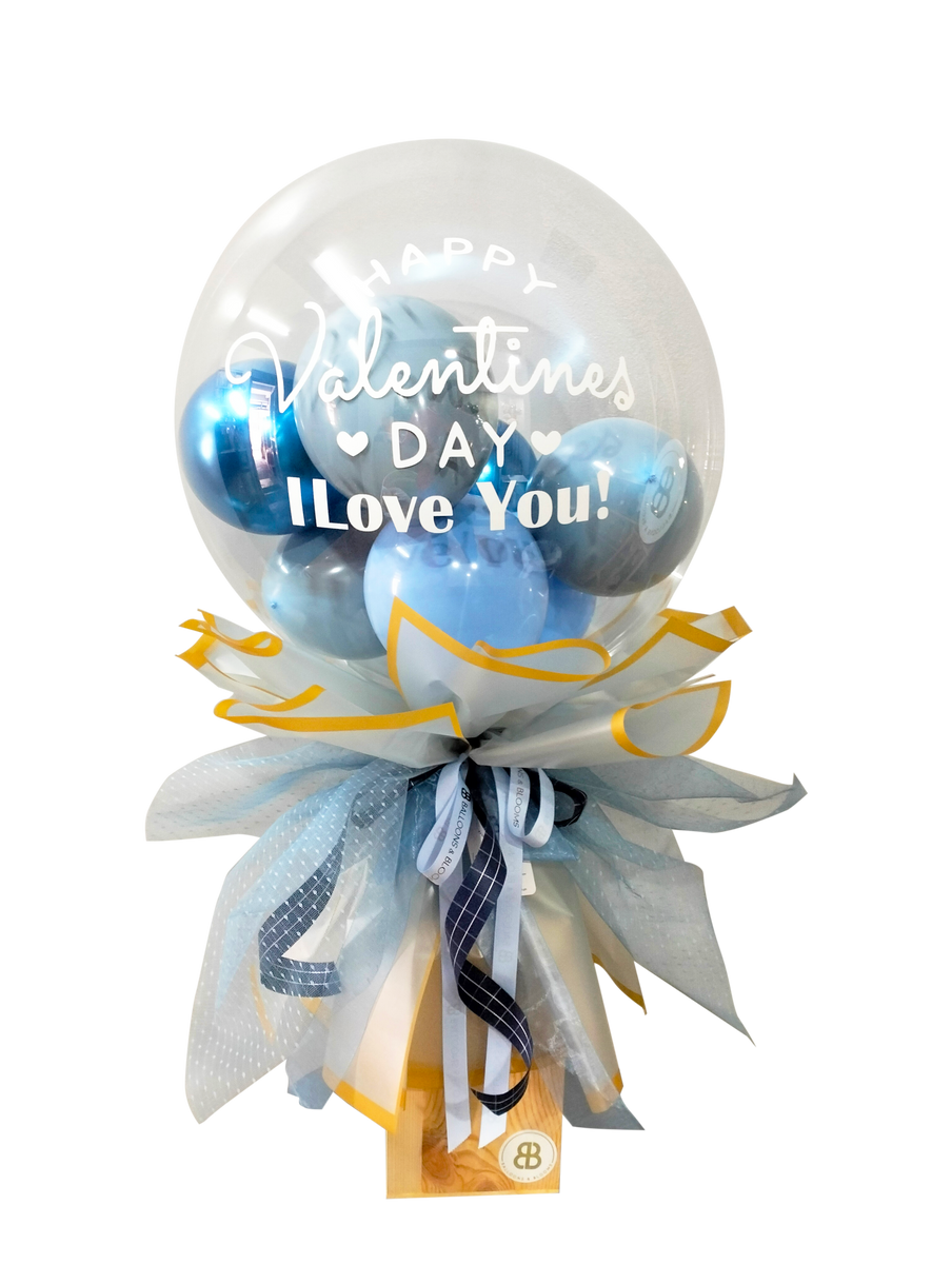 “Blue” | Jumbo Balloon Bouquet – Balloons & Blooms