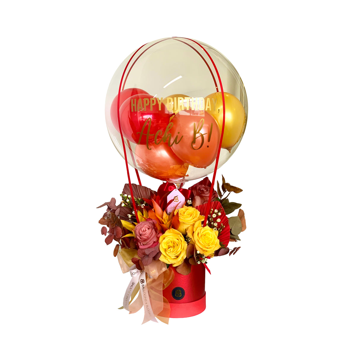 "Achi B" | Premium Mini Hot Air Balloon – Balloons & Blooms